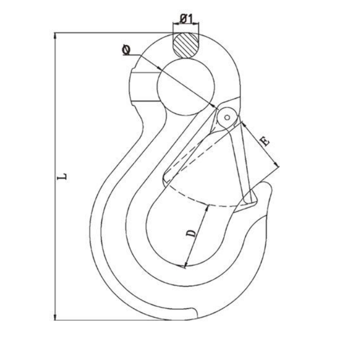 G80 European Type Eye Sling Hook with Latch - Buy Eye Sling Hook with ...